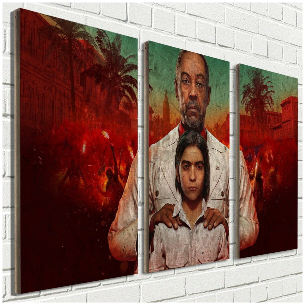 Модульная картина на рельефной доске ОСП Игры Far Cry ( Злодей, Индюк, Шутер, Во все тяжкие,) - 3095