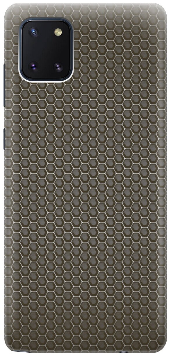 Силиконовый чехол на Samsung Galaxy Note 10 Lite, Самсунг Ноут 10 Лайт с эффектом блеска "Карбоновая сеть"