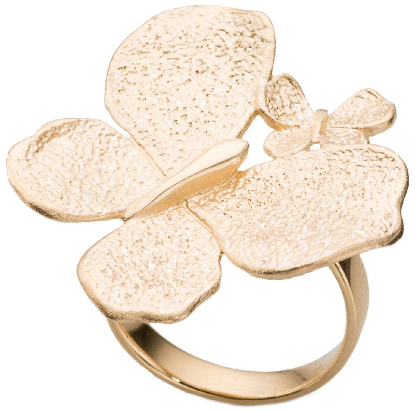 Кольцо разъемное, серебро, 925 проба, золочение