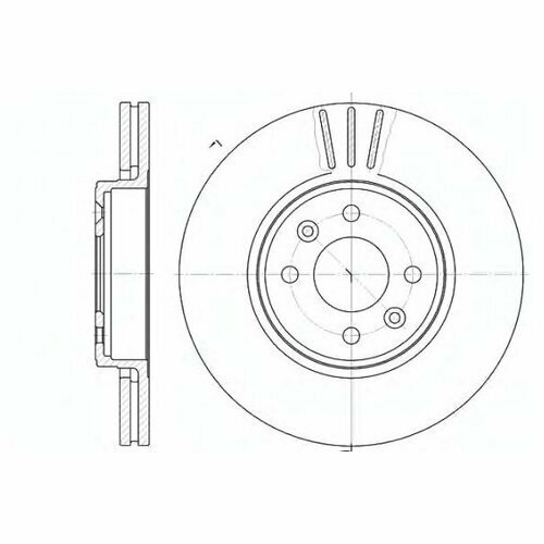 Диск тормозной Woking D658310 для Renault CAPTUR J5 H5, Clio II, III, GRAND SCENIC II JM01 II, GRAND SCENIC III JZ01 III,