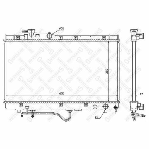 Основной радиатор (двигателя) Stellox 1026382SX для Toyota Celica