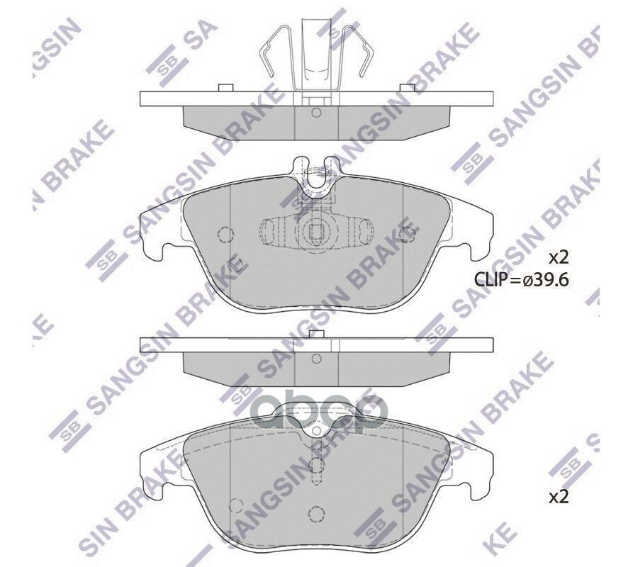 SP1707A колодки дисковые задние! MB W204 1.8-3.5 07> Sangsin brake арт. SP1707A