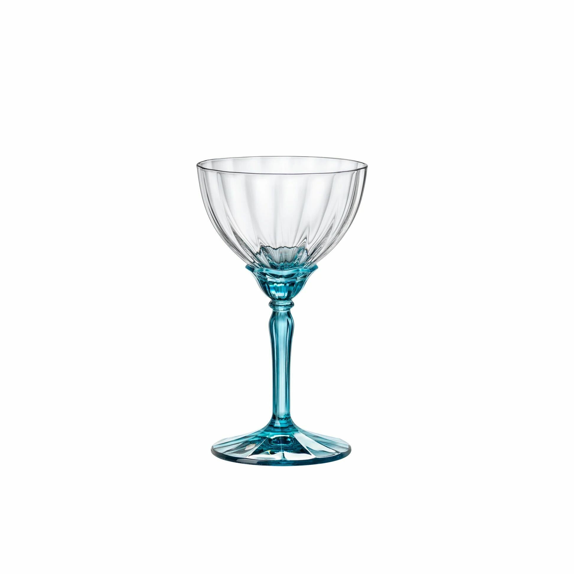 Набор бокалов для коктейлей 4 штуки Bormioli Rocco Florian Lucent Blue, 240 мл, прозрачно-голубые