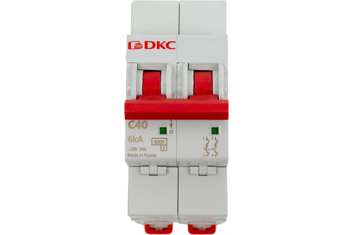 DKC YON MD63-2C40-6 2P 40A автоматический модульный выключатель 230/400В C 6kA