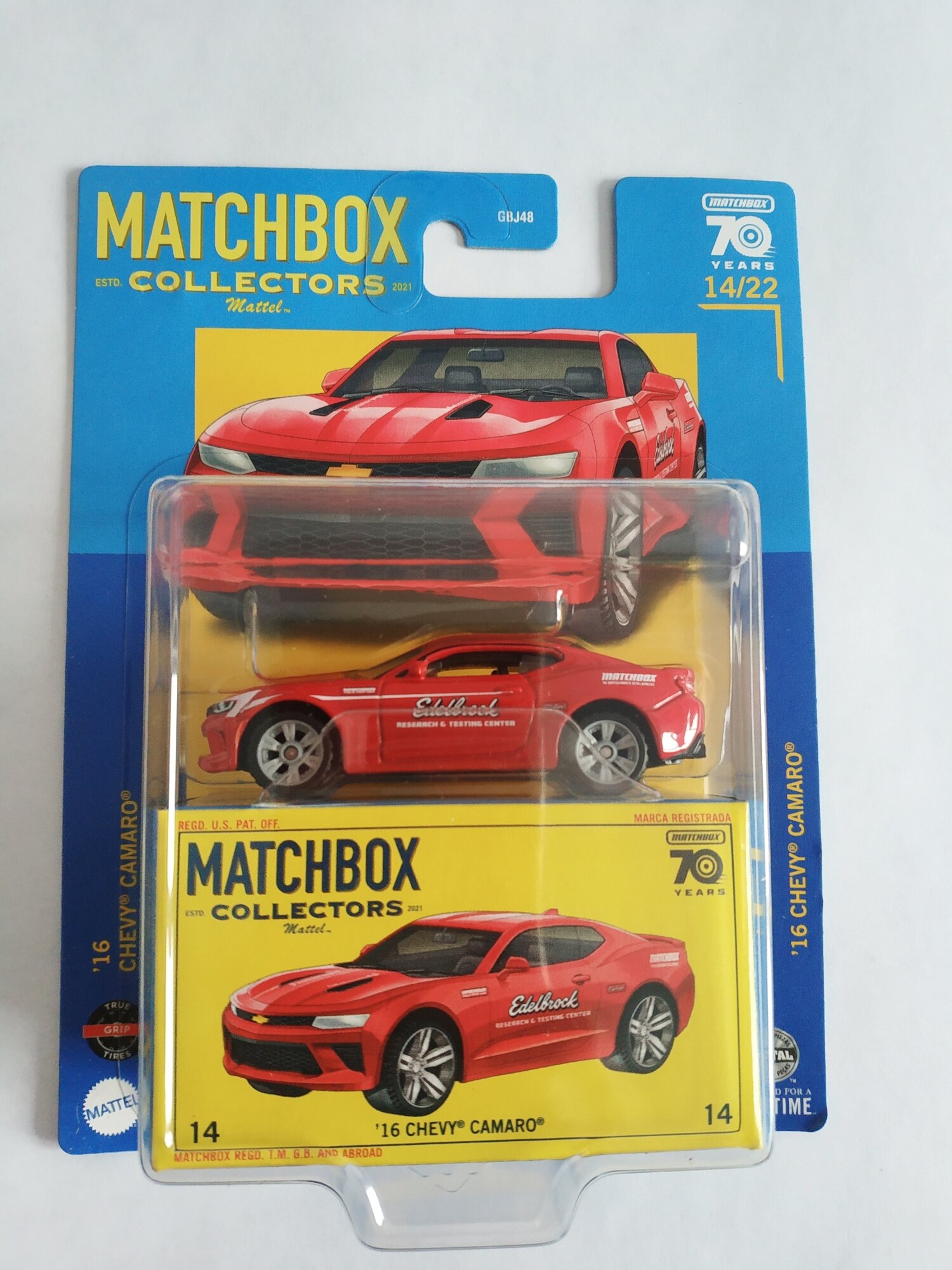 Машинка коллекционная Matchbox Collectors 70 years 16 СHEVY CAMARO HLJ61