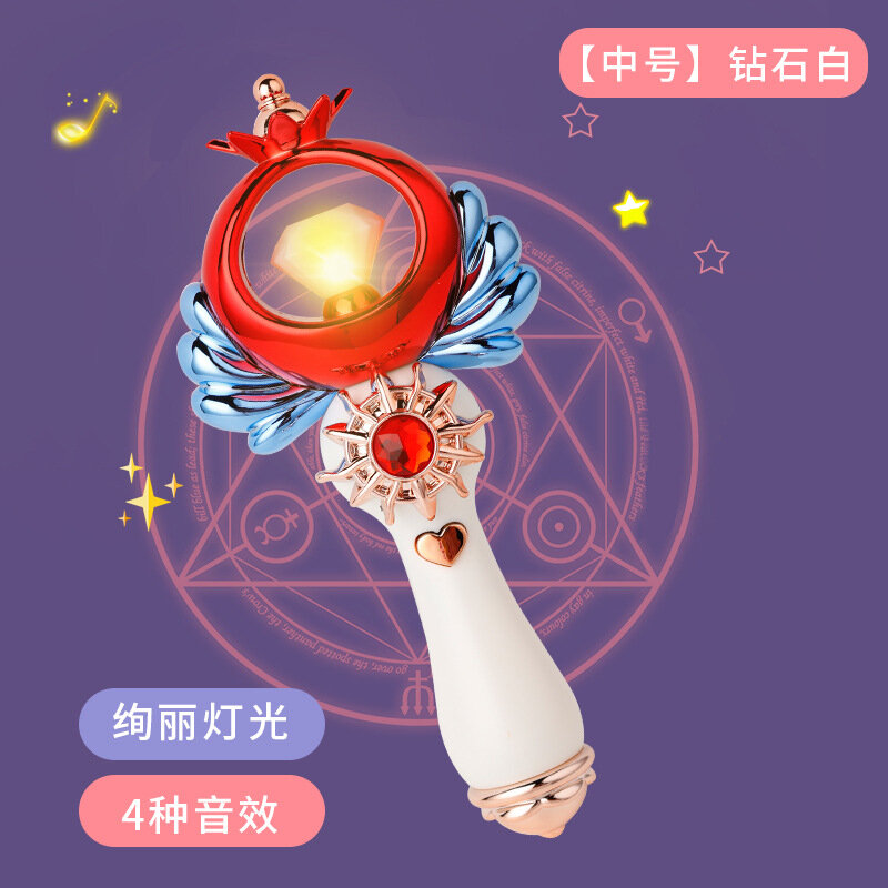 Волшебная палочка принцессы, блестящая музыкальная фея-палочка, светящийся волшебный скипетр, игрушка для маленькой феи, подарок на день рождения