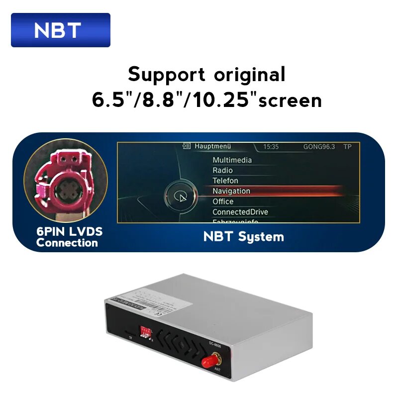 MEKEDE Автомобильный беспроводной Carplay Android Auto BoxДля BMW X1 X3 X5 X6 F02 F07 F10 F20 F21 F30 F34 E60 E70 E81 E84 E90 NBT EVO CCC CIC NBT