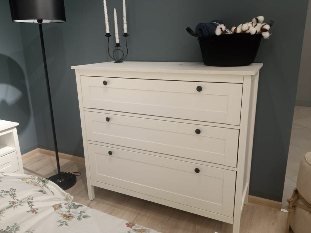 КМ "Фрея" Белый Комод малый, шариковые направляющие, белый (3уп)