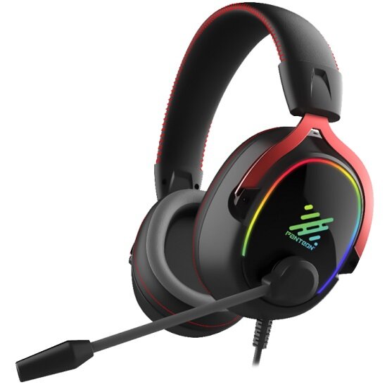 Игровая гарнитура Jet.A PANTEON GHP-270 PRO черно-красная (многоцветная LED, 7.1)