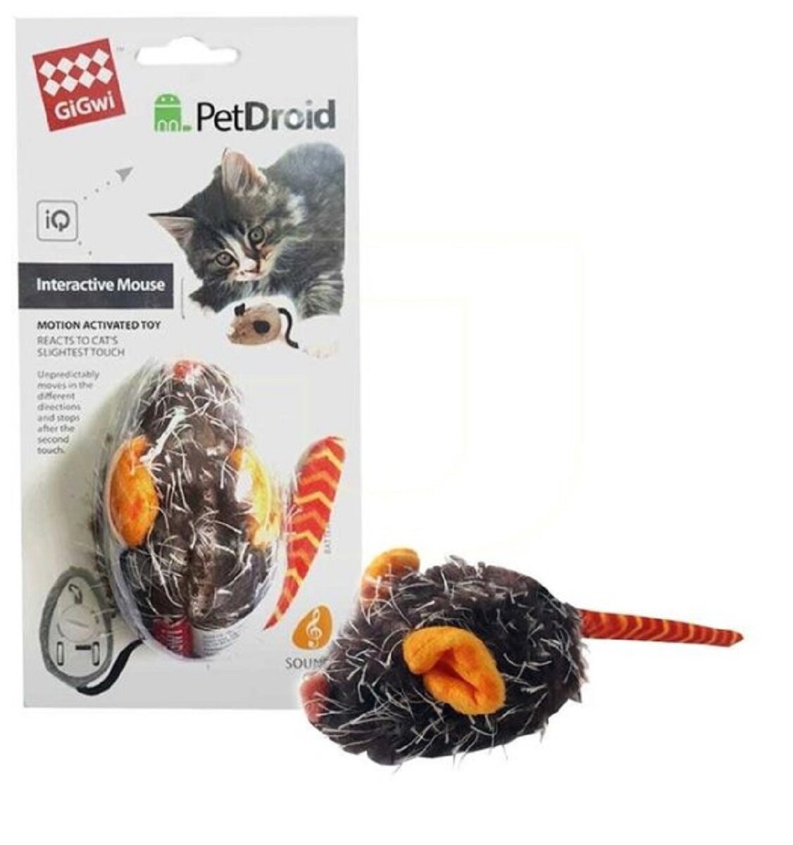 GiGwi 75240 Игрушка для кошек Мышка интерактивная