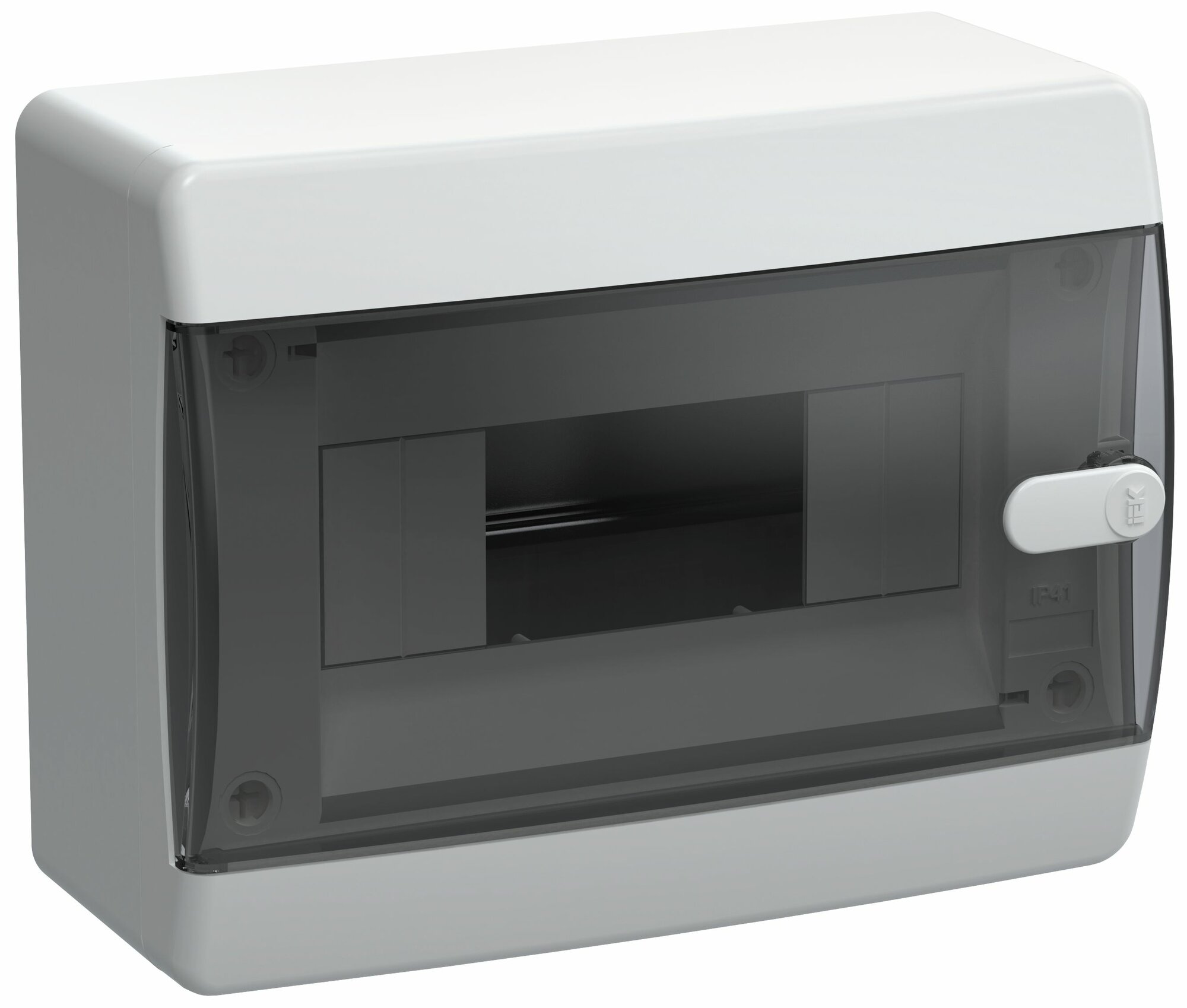 UNION Compact Корпус пластиковый ЩРН-П-8 IP41 черная прозрачная дверь IEK