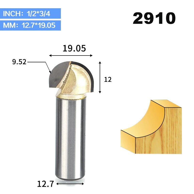 Концевая фреза HUHAO 1/2"*3/4", 2910