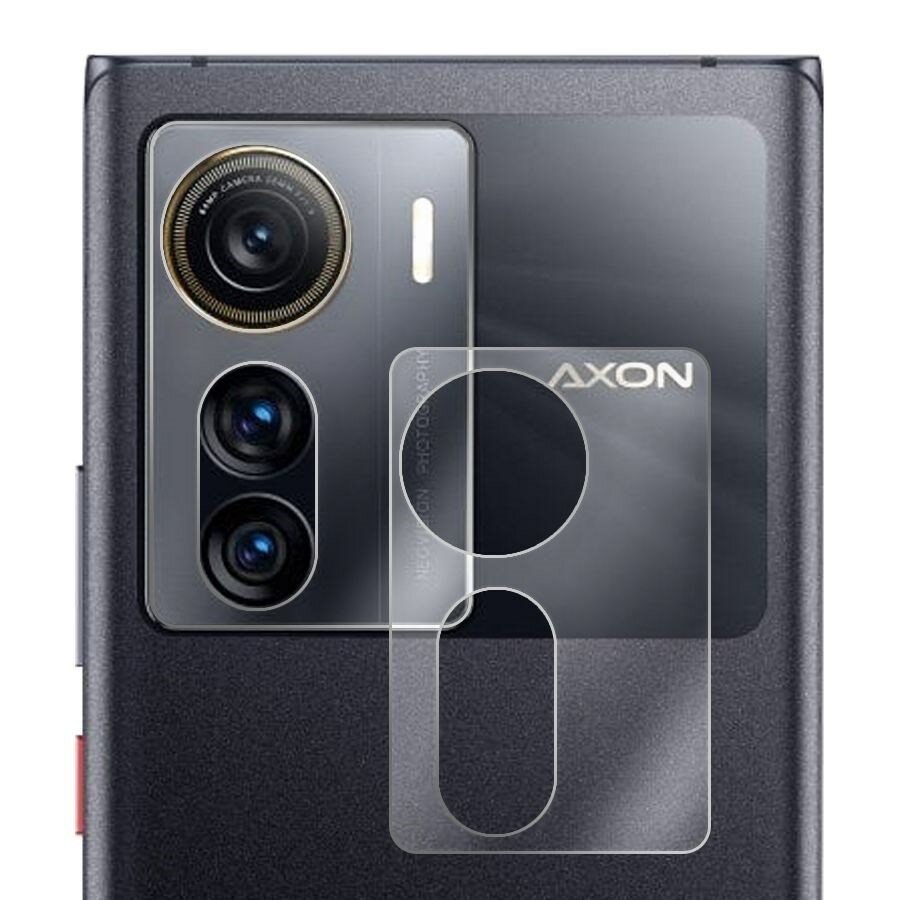 Стекло защитное гибридное Krutoff для камеры ZTE Axon 50 Ultra (2шт.)