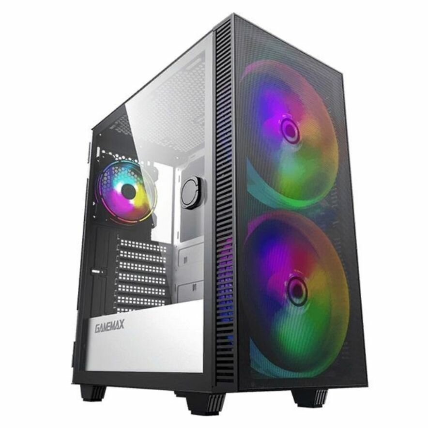 Компьютерный корпус GAMEMAX Aero (AERO) черный - Mini Tower, Mini-ITX, Micro-ATX, 3.5 мм jack (микрофон/аудио), USB 2.0 Type-A