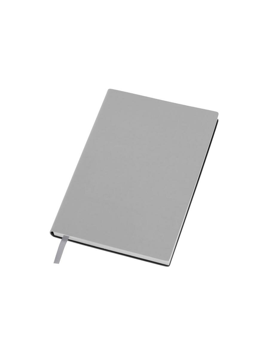 Бизнес-блокнот А5 «C1» с гибкой обложкой soft-touch, цвет серый