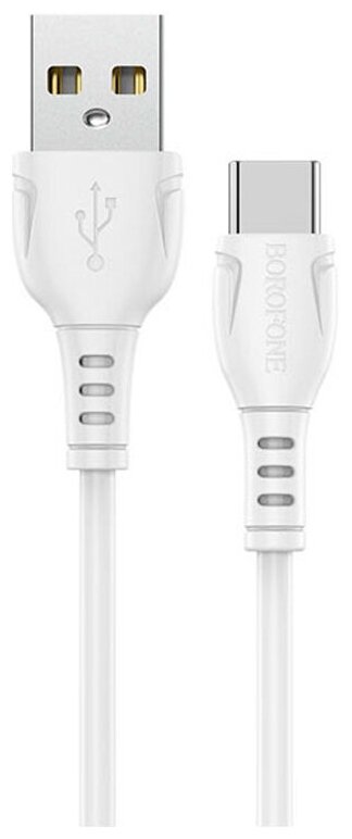 USB кабель BOROFONE BX51 Triumph Type-C, 3А, 1м, PVC (белый)