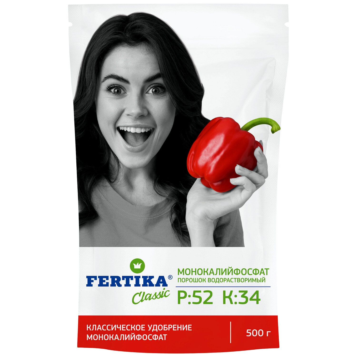 Водорастворимое минеральное удобрение Fertika Монокалийфосфат, 500 г