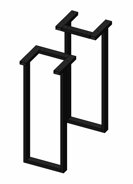 Подстолье барное из металла 40х20 мм. в стиле Лофт GB-2 900 х 390 мм.