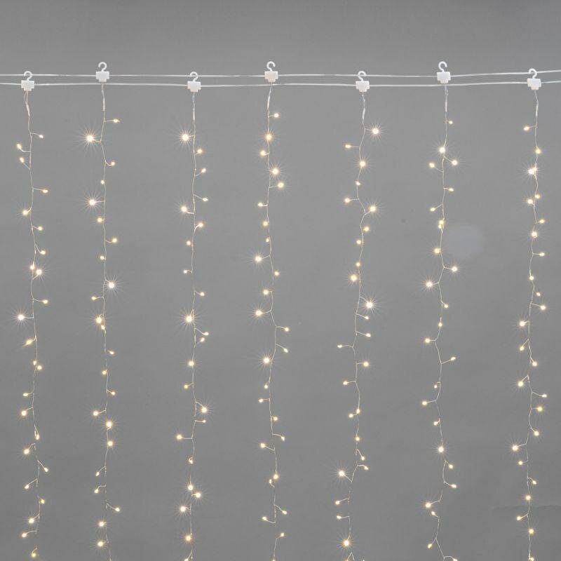 Гирлянда светодиодный занавес из росы "Фейерверк" 3х3м 900 LED IP20 230В тепл. бел. Neon-Night 315-866
