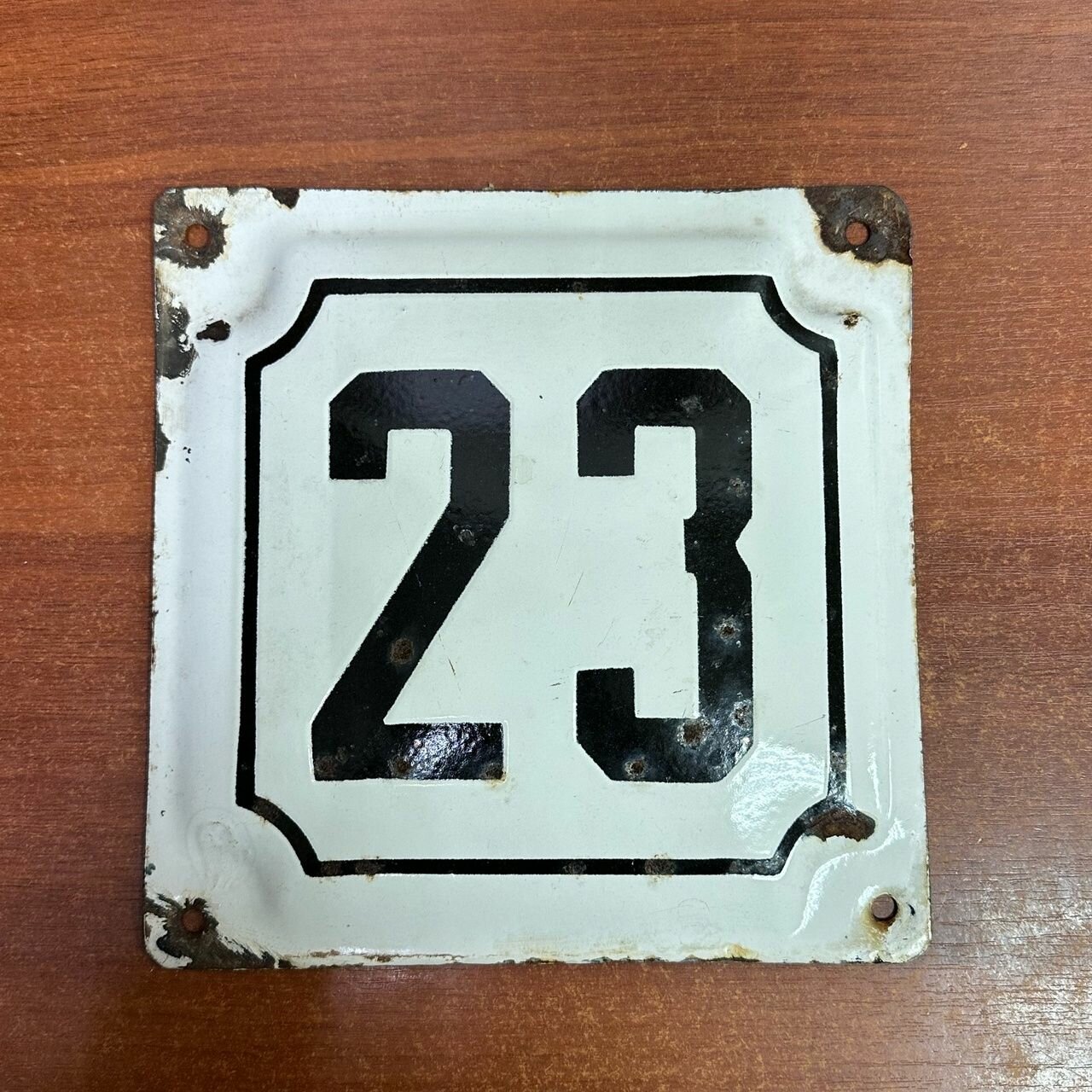 Панно винтажное-Уличная Табличка №23 Размер 22х22 см Горячая Эмаль! Металл!