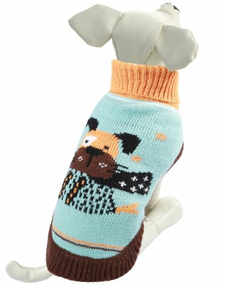 Triol Свитер для собак "Собачка" голубой, размер L (35см)