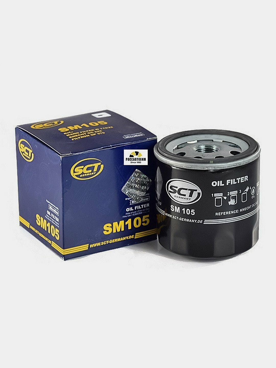 Фильтр масляный SCT SM105 CHEV AVEO, CRUZE, CAPTIVA, LACETTI, LANOS, OPEL ASTRA, ANTARA
