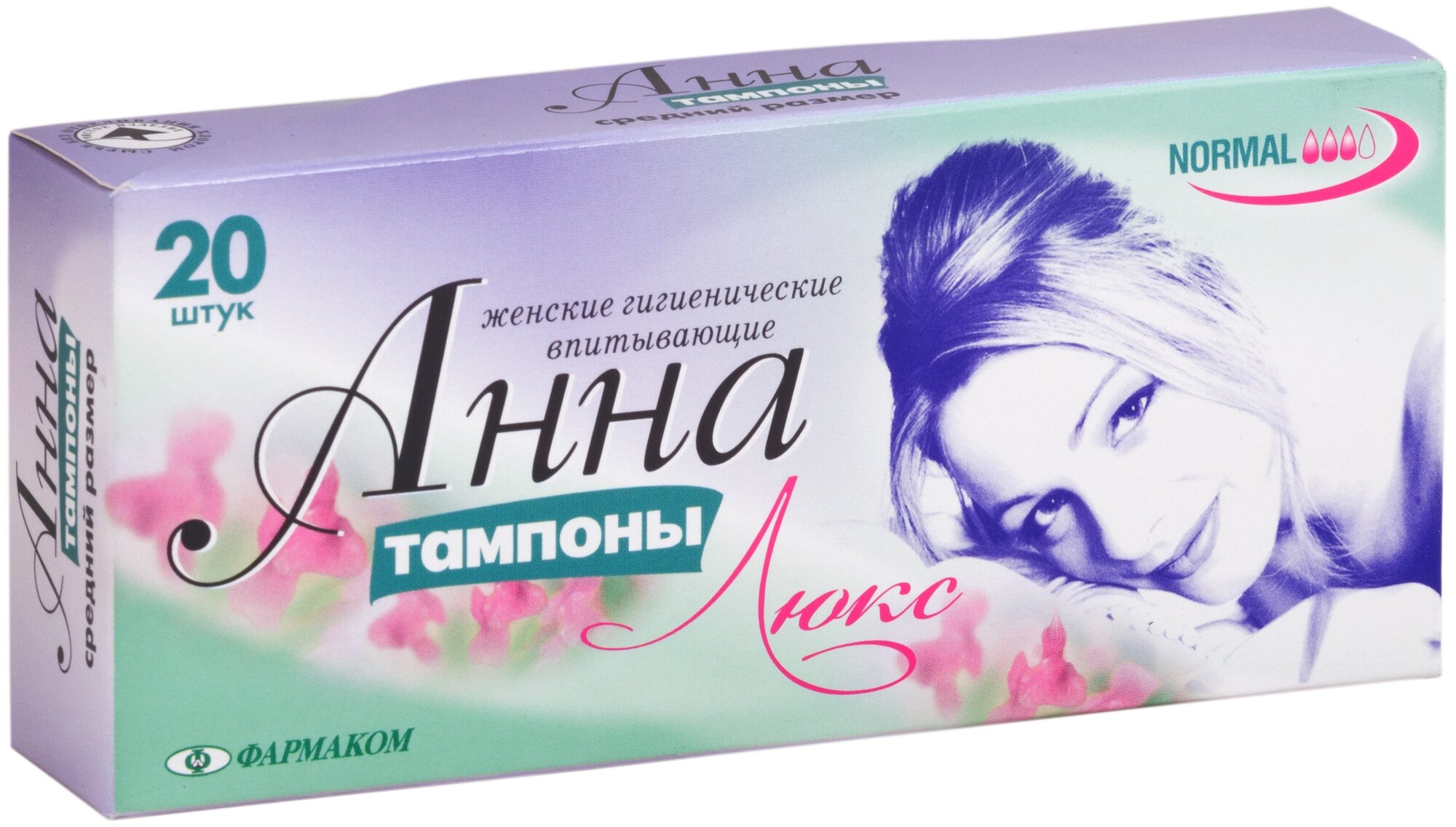 АННА тампоны Люкс, 3 капли, 20 шт, белый, без аромата