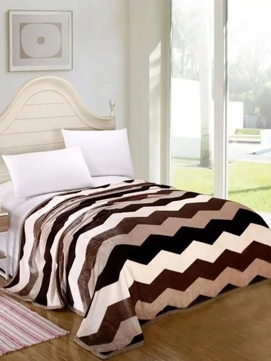 Плед 150х200 плюшевый на кровать Lindo