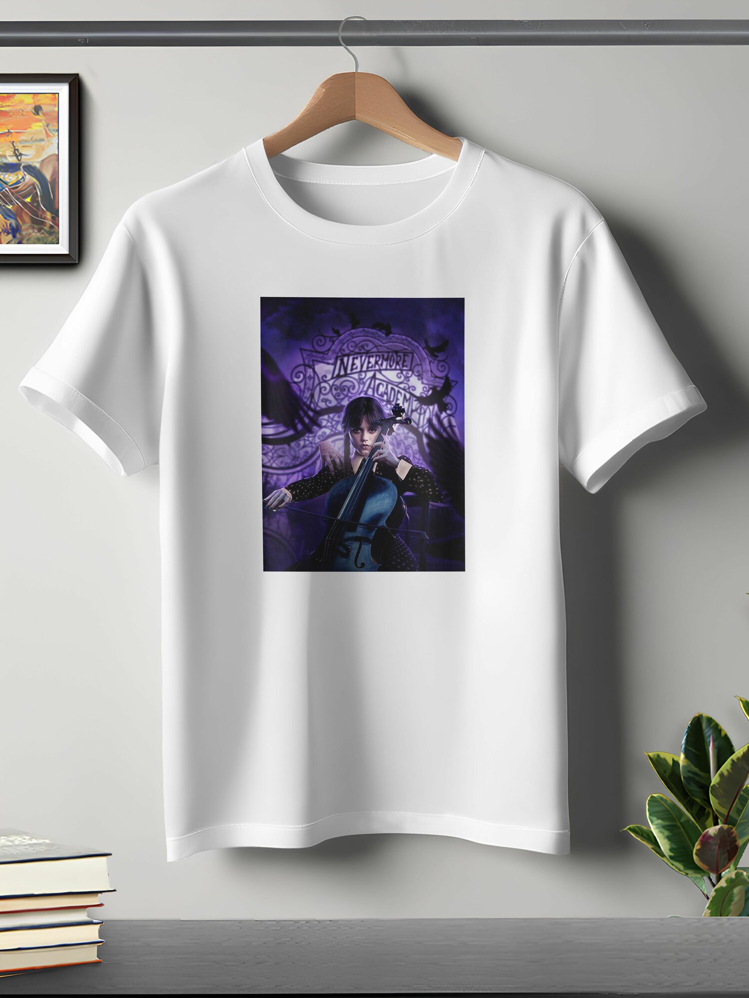 Футболка ONEQ унисекс 68-70 (6XL) размер с принтом Wednesday Уэнздей, белая