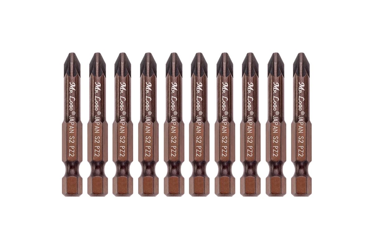 Mr.Logo Бита PZ2 x 50 мм , Сталь - S2, арт. A050PZ2-10, 10 шт. A050PZ2-10
