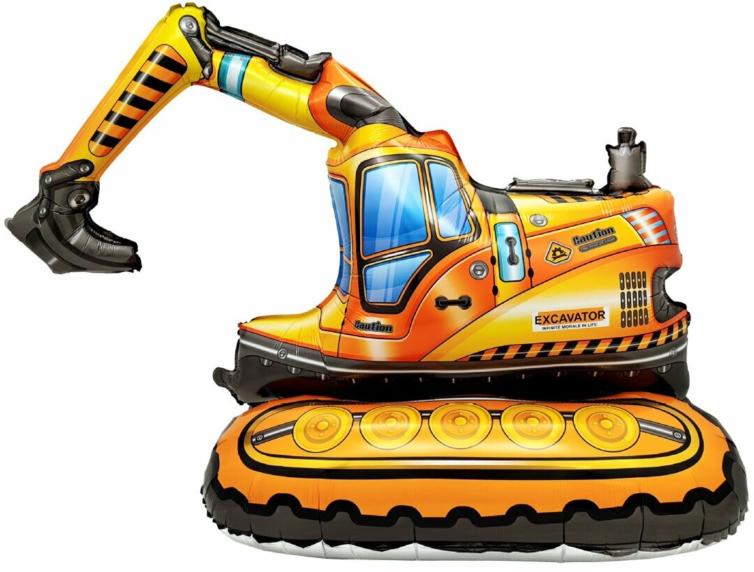 Шар 3D (56'/142 см) Фигура, Экскаватор, 1 шт. в уп.