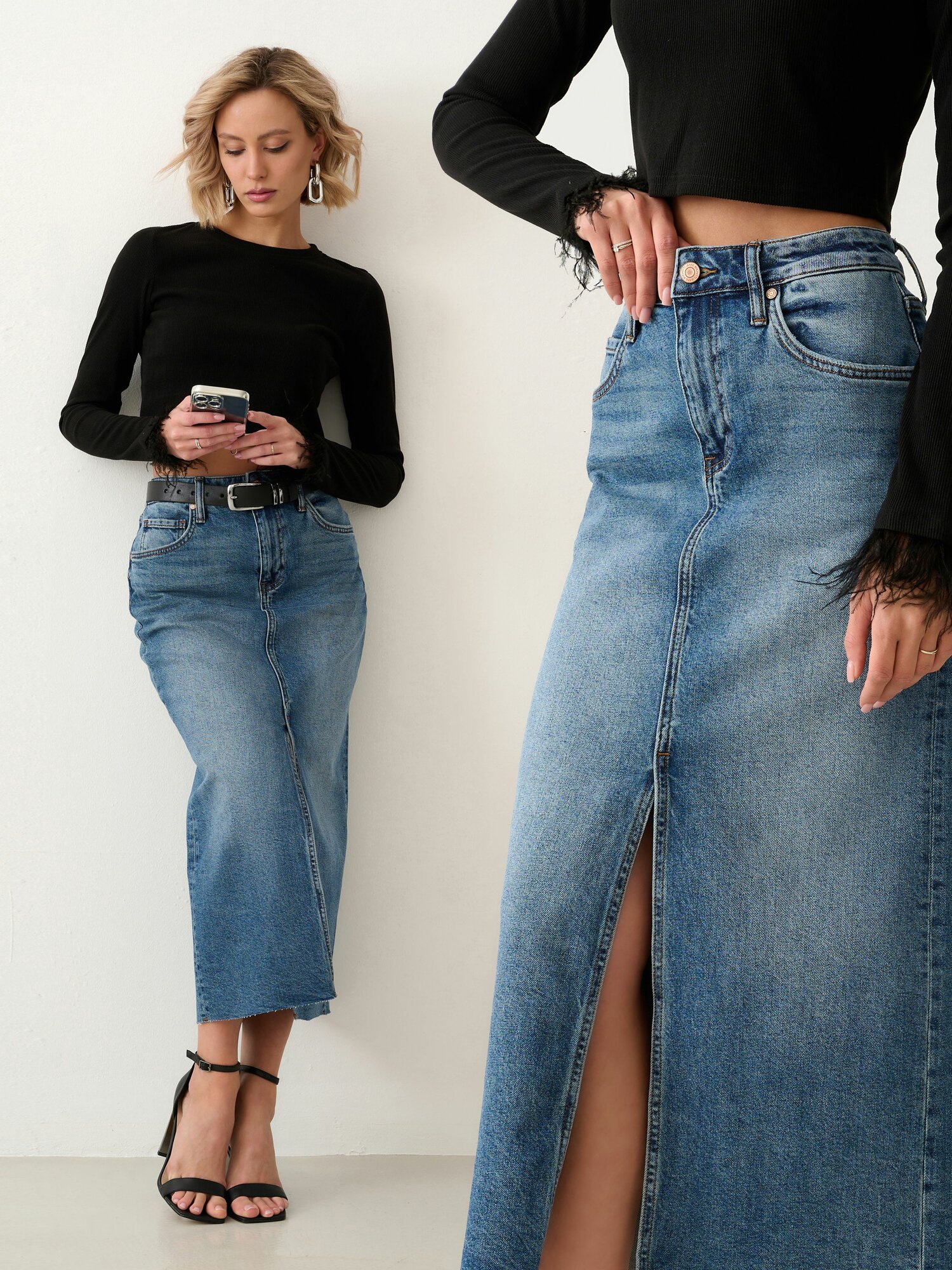 Юбка джинсовая