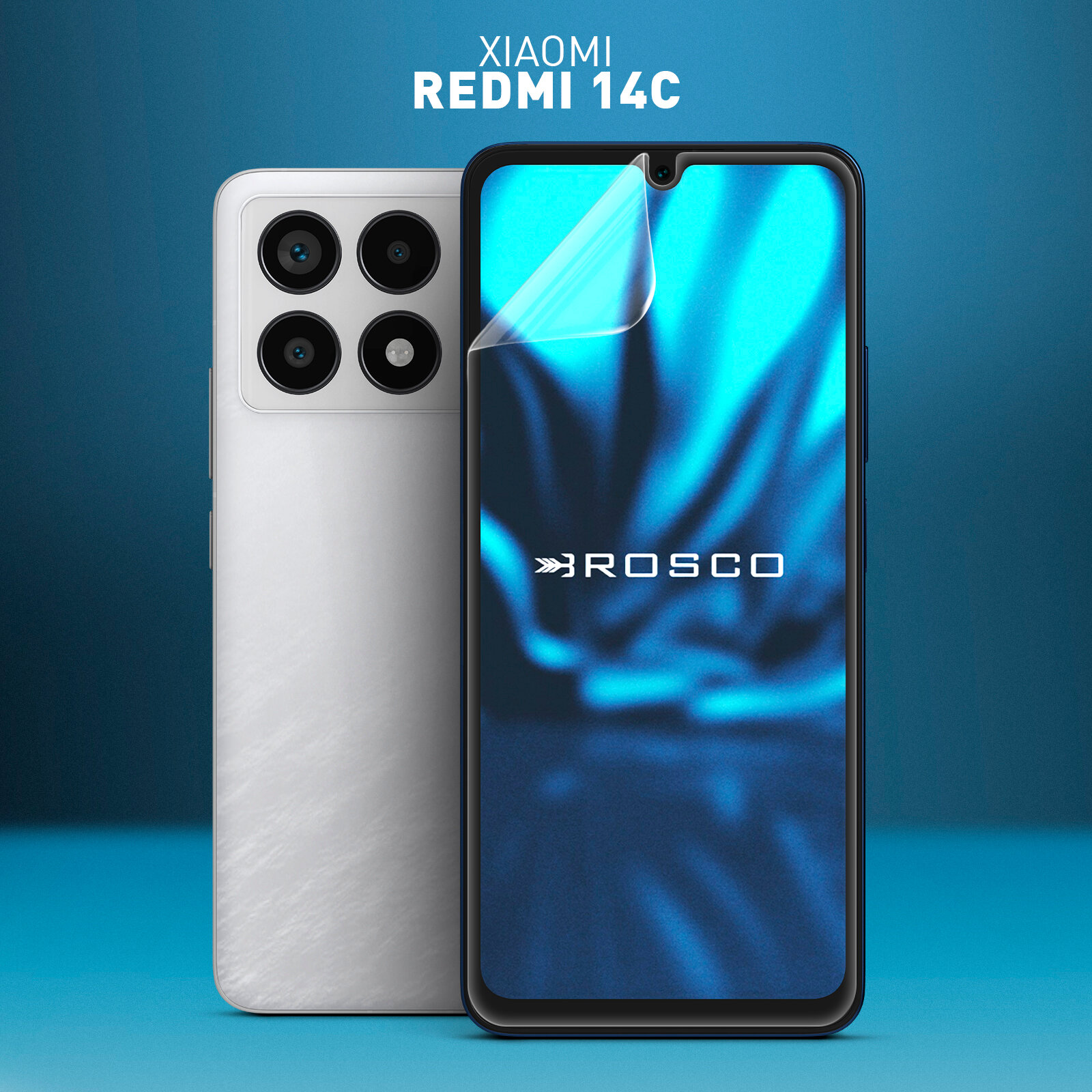 Гидрогелевая пленка Rosco на Xiaomi Redmi 14C (Сяоми Редми 14С), глянцевая
