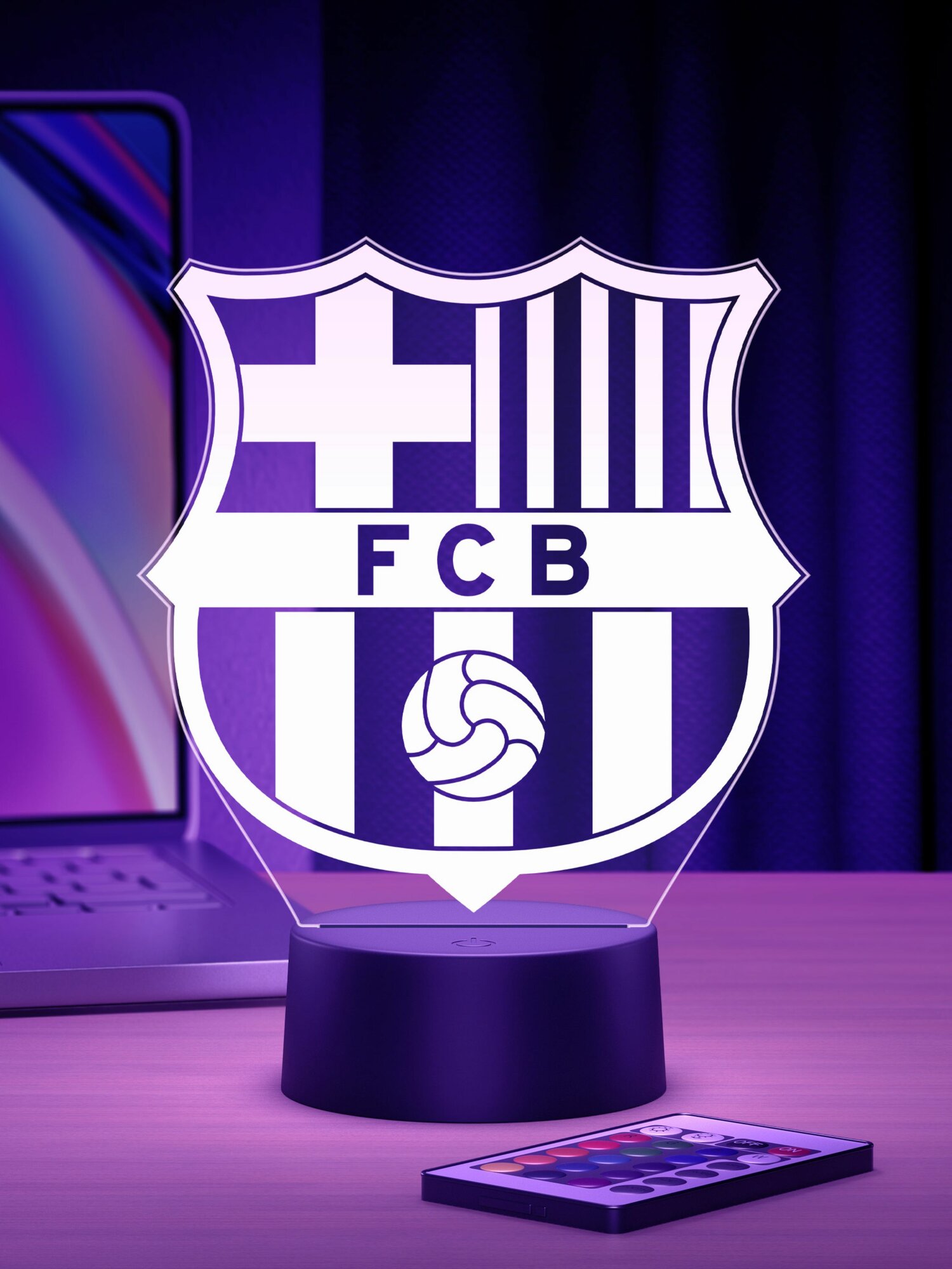 Ночник Футбольный Клуб Барселона - FC Barcelona, Идеальный подарок для создания атмосферы