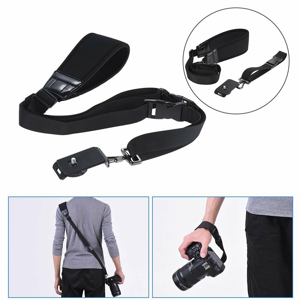 Andoer Professional Rapid Quick Release Camera Shoulder Sling Neck Wristband для DSLR ILDC DV Outdoor Shooting