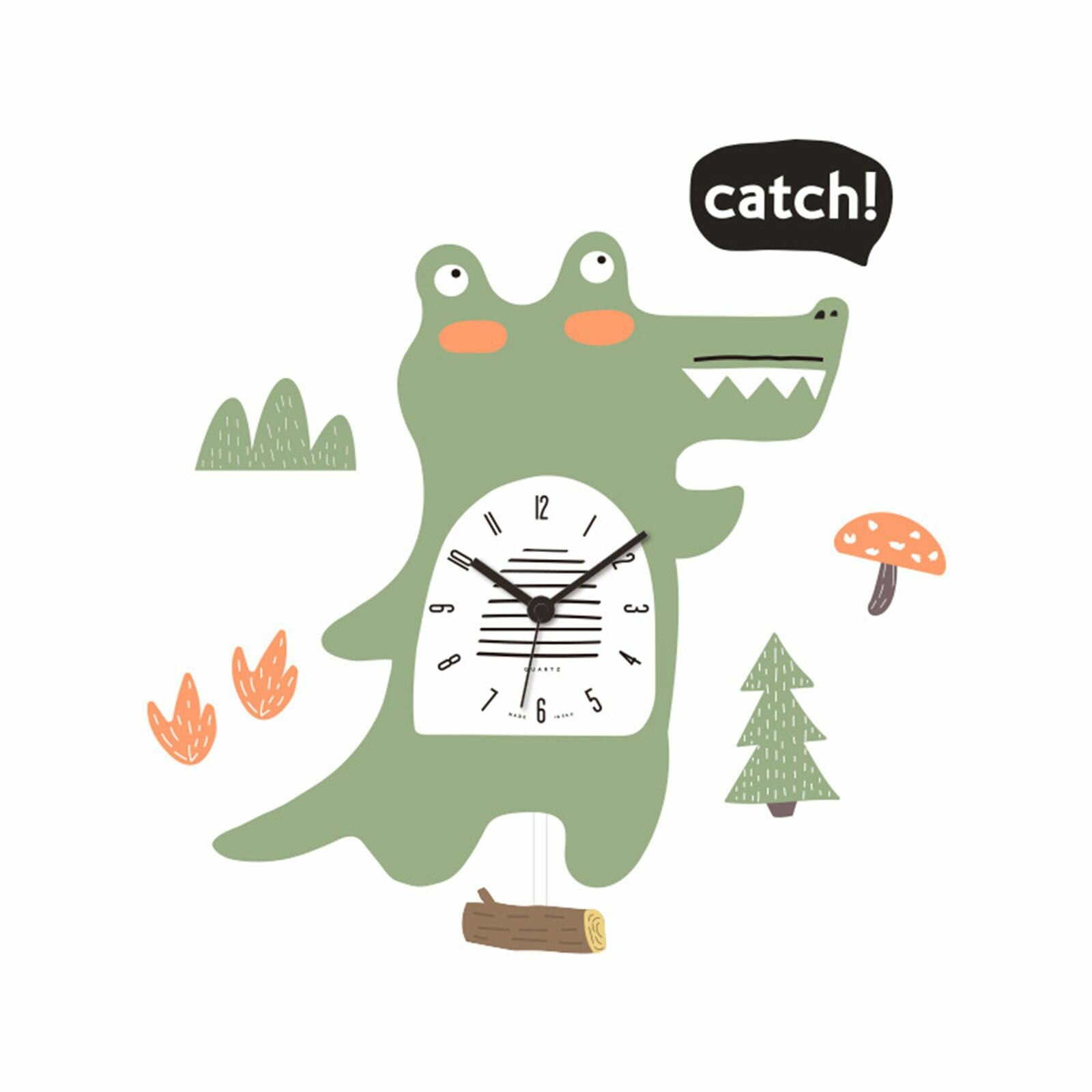 3D мультяшные настенные часы, деревянные виляющие хвостом, размахивающие поделки