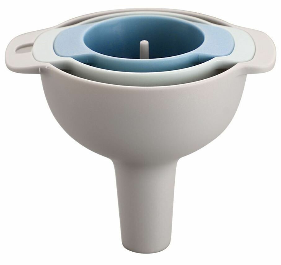 Набор кухонных воронок Looney, 3 предмета, цвет голубой/светло-голубой/серый