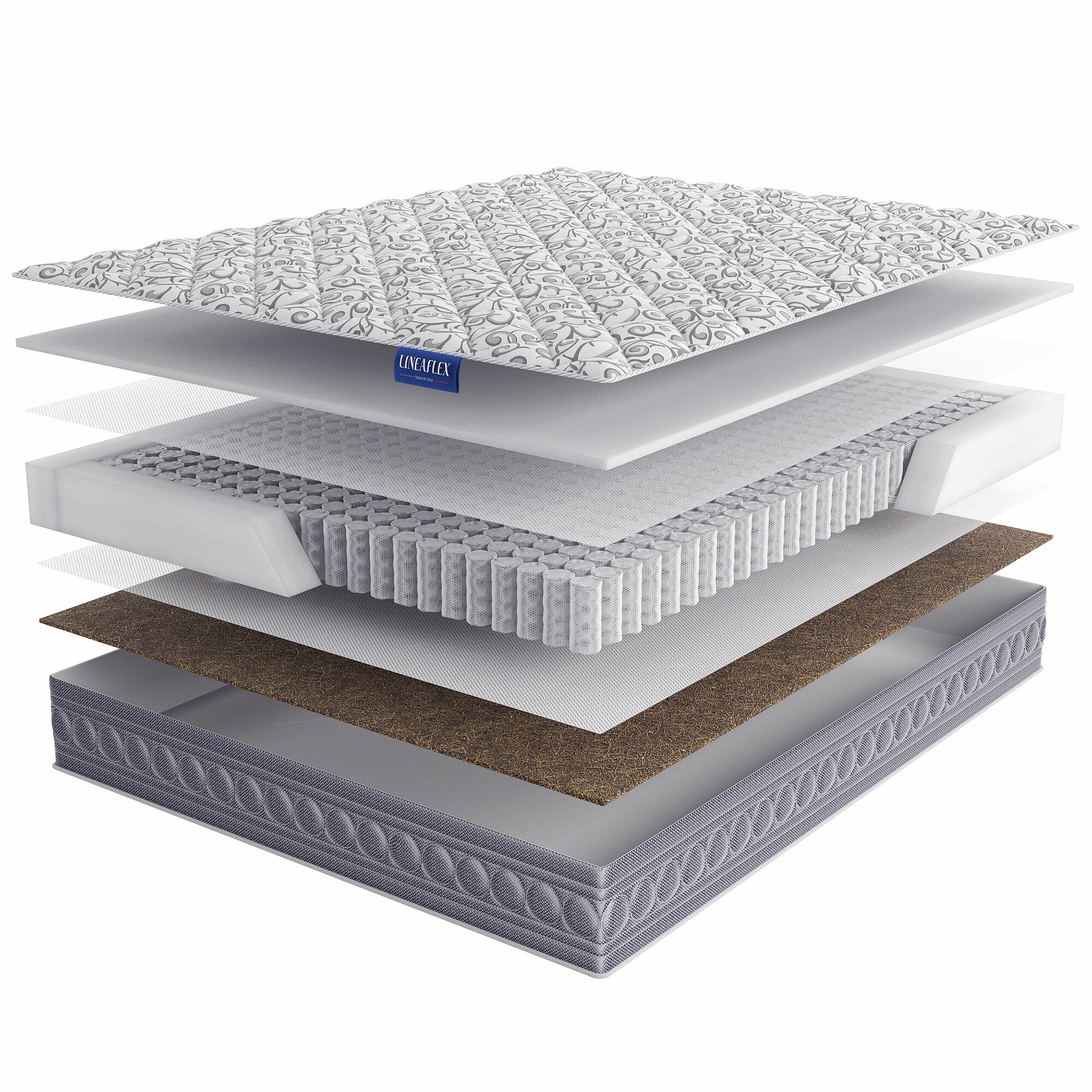 Матрас Lineaflex Opera 120х200 серии Online высота 19 см анатомический кокосовый Независимые пружины