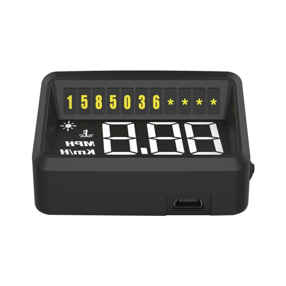 Автомобильный проекционный дисплей HUD, дисплей проектора OBD2, компьютер вождения, температура, цифровой автомобильный спидометр, аксессуары