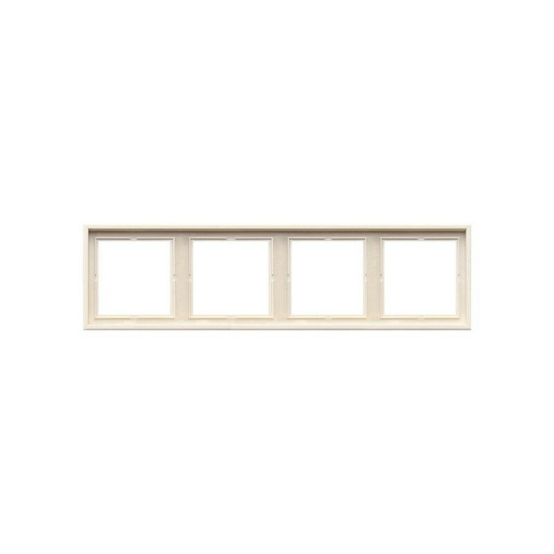 Liregus modern рамка электоустановчная на 4 поста (Матовая слоновая кость)