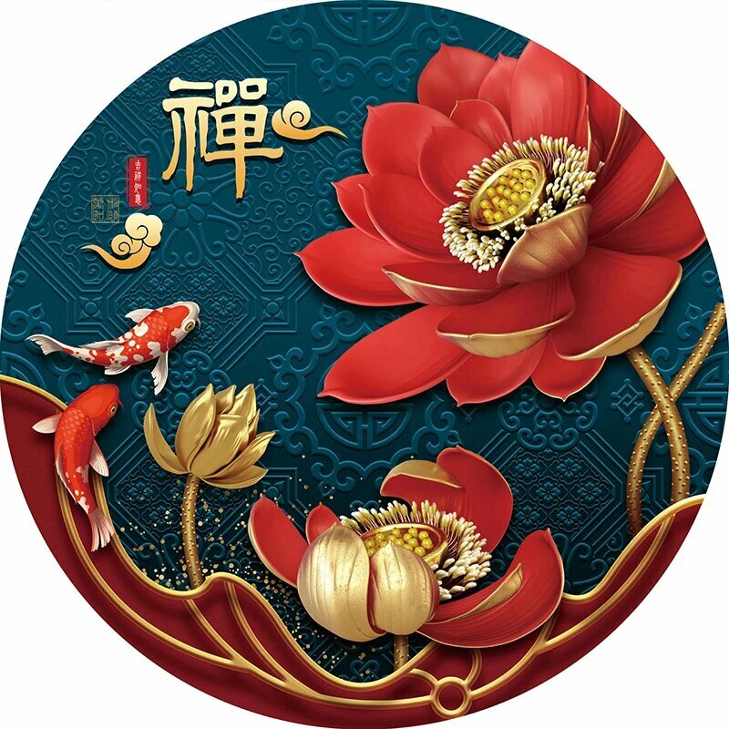 Наборы для вышивки крестом Zozack Лотос кои, пейзаж Цзяннань, цветы 11CT Silk 50x50cm, DX1172