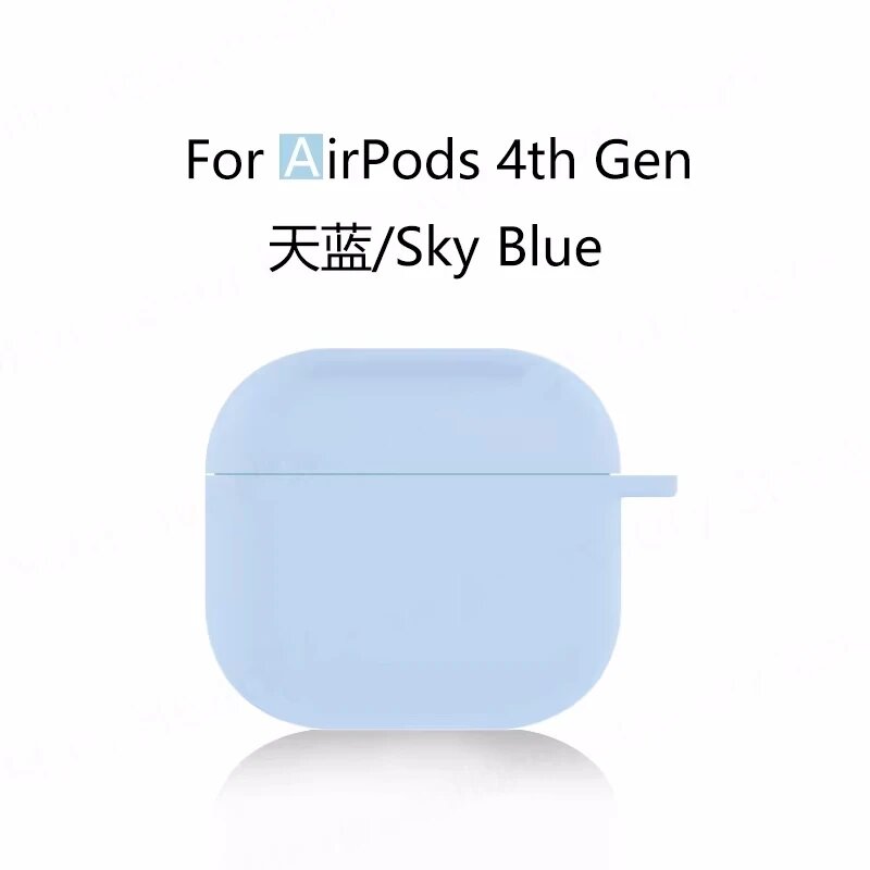 Чехол для AirPods 4 (2026), мягкий силиконовый, противоударный, защитный, с активным шумоподавлением