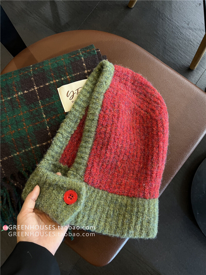 Японская осенне-зимняя новая стильная балаклава, теплая шапка, шарф, интегрированная женская пара, защита ушей, вязаная шапка, тренд