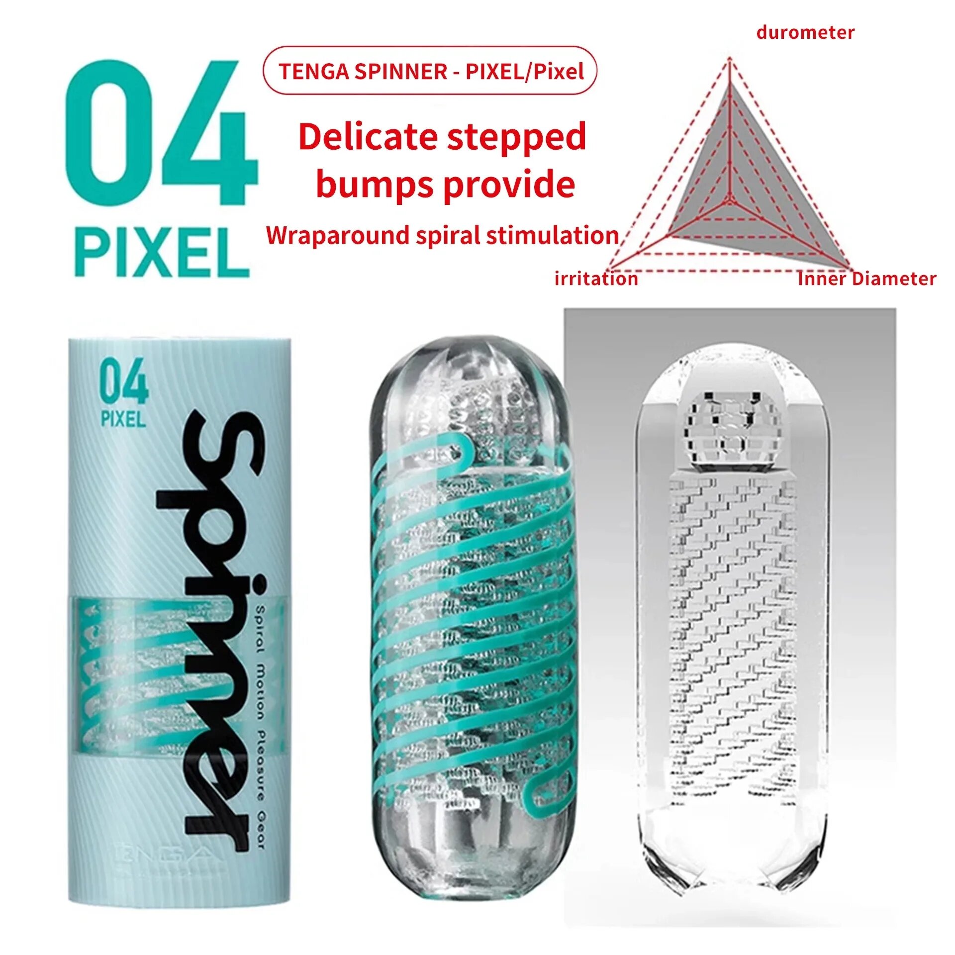 Tenga Spinner Pixel, Cyan
