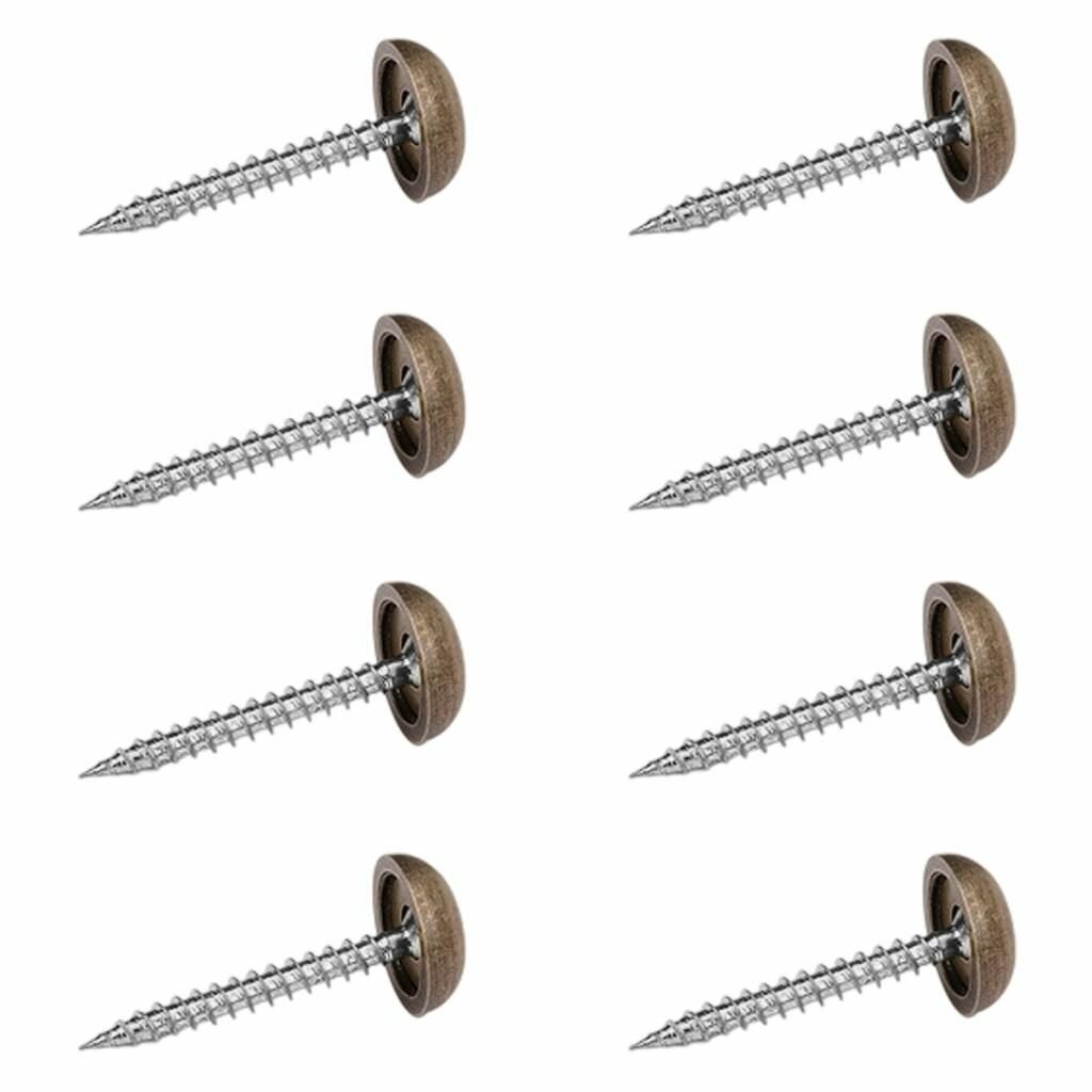 8 шт. Прочные латунные крепежные винты с колпачками M3 для мебели, 13 мм бронза