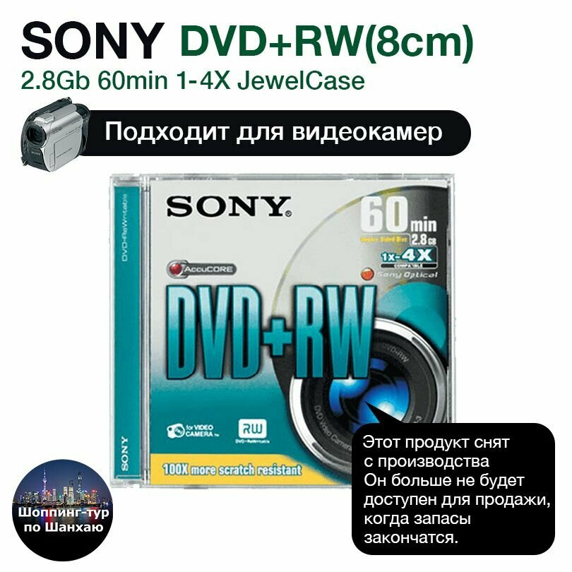 Sony Диск для записи DVD RW 2 ГБ 1 шт