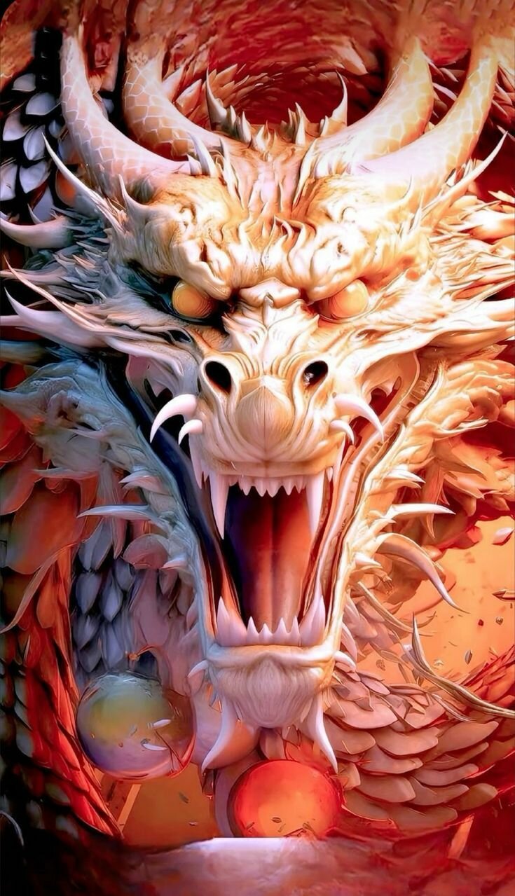 Алмазная мозаика на холсте 40х50 "Злой китайский дракон" без подрамника. Алмазная вышивка. Роспись стразами. Творческий набор для взрослых и детей.