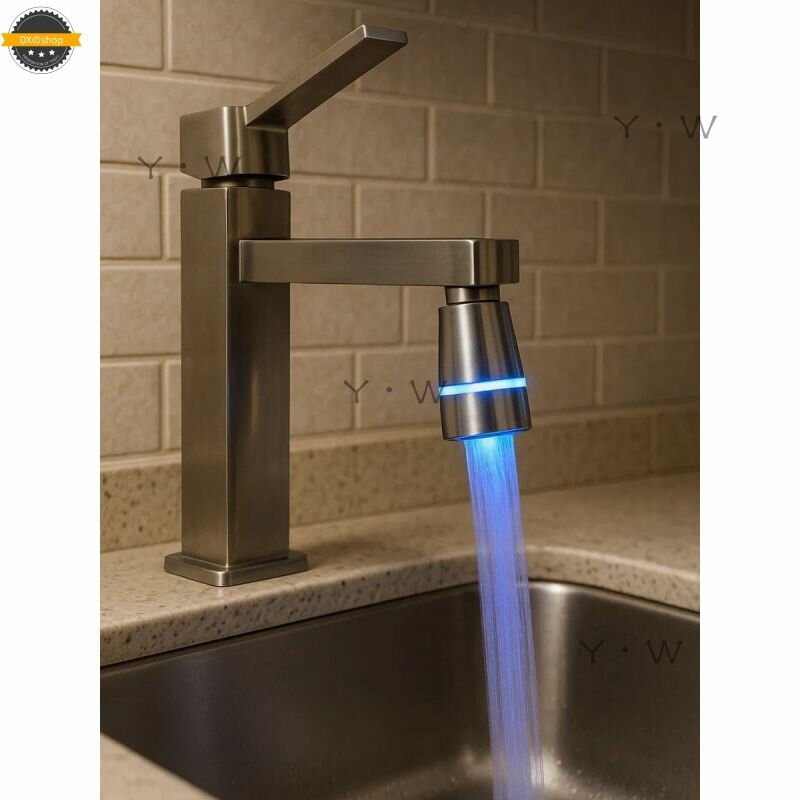 Светодиодная насадка на кран с душем, свободное мерцание, аэратор для кухни