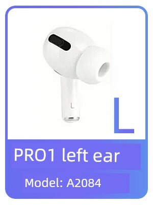 Оригинальная запасная левая амбушюра для AirPods Pro 1-го поколения, совместимость с Pro, подходит для iPhone, одно