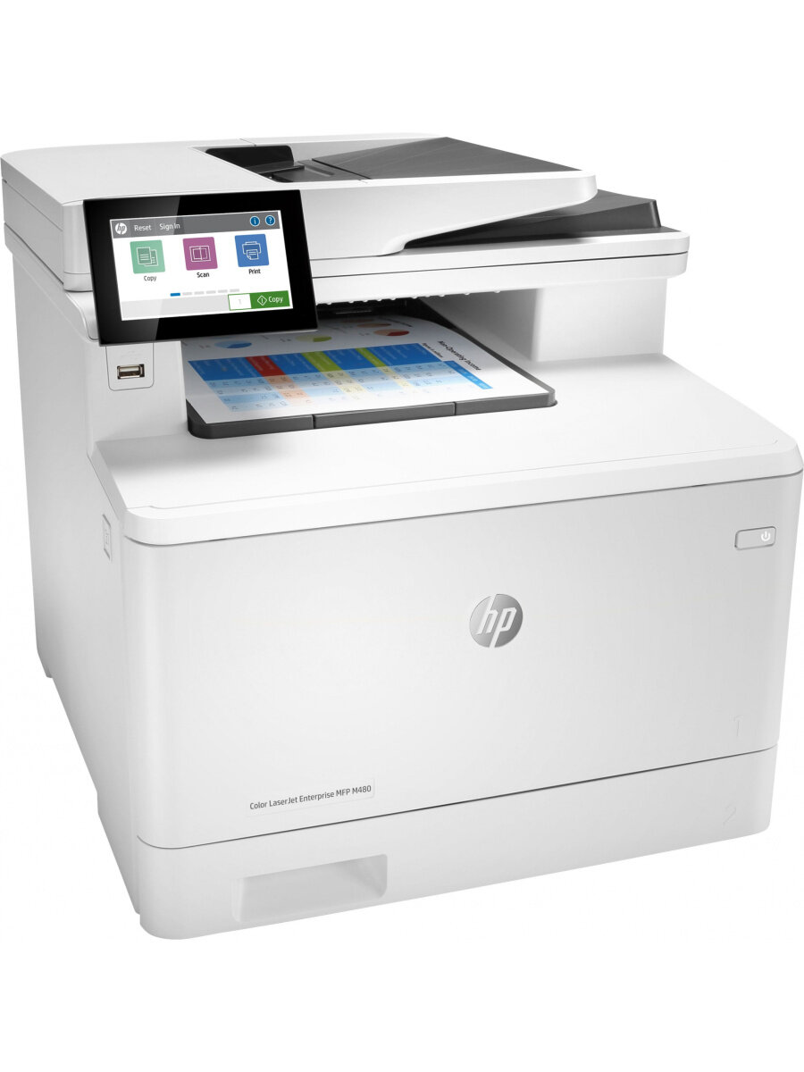 МФУ лазерный HP Color LaserJet Enterprise M480f A4 белый (3QA55A)
